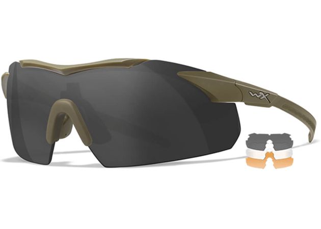 Glasses Wiley X Vapor Comm 2.5 Grey/Clear/Rust Tan Frame