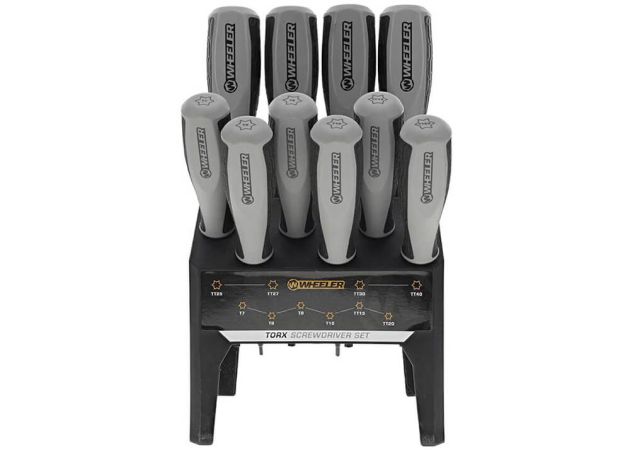 Screwdriver Set Wheeler Benchtop Torx 10 Piece
