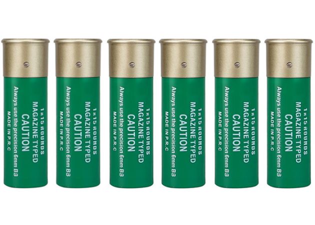 Shotgun Shells Nuprol 15 rounds 6-pack OD Green