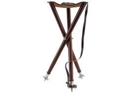 Hunting Stool Wood 3-legged 70 cm with Steel Feet